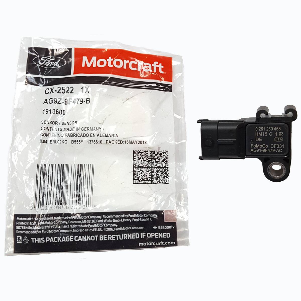 AG9Z-9F479-B SENSOR MAP FORD; LINCOLN - Autopartes IAA